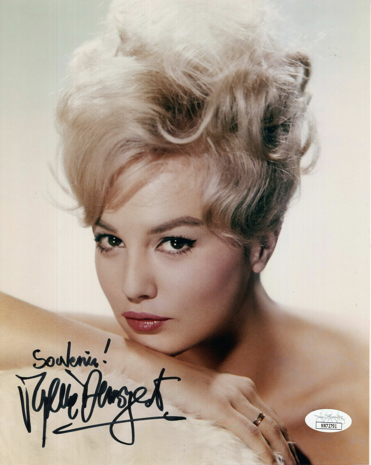 MYLENE DEMONGEOT HAND SIGNED 8x10 COLOR PHOTO SEXY FRENCH ACTRESS JSA | Autographia