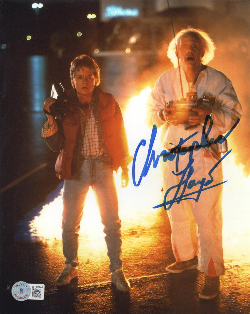 CHRISTOPHER LLOYD SIGNED 8X10 PHOTO BACK TO THE FUTURE AUTOGRAPH BECKETT | Autographia