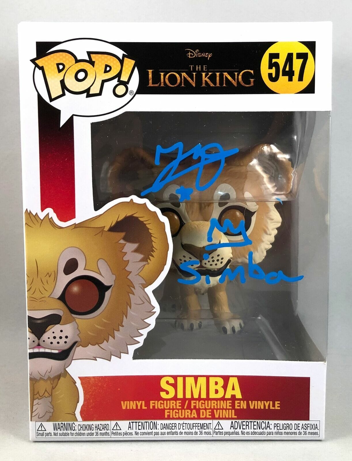 JD McCrary Signed Funko Pop Simba #547 Disneys Lion King COA | Autographia