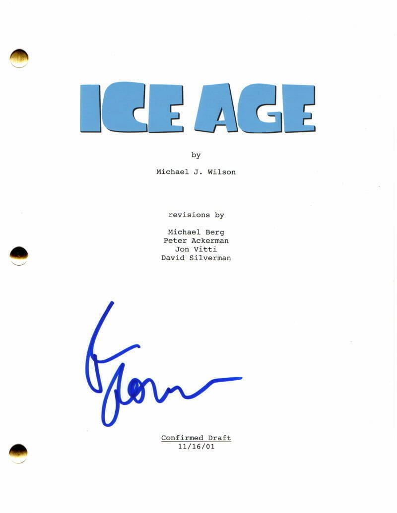 RAY ROMANO SIGNED AUTOGRAPH ICE AGE FULL MOVIE SCRIPT - MANFRED MANNY RARE! | Autographia