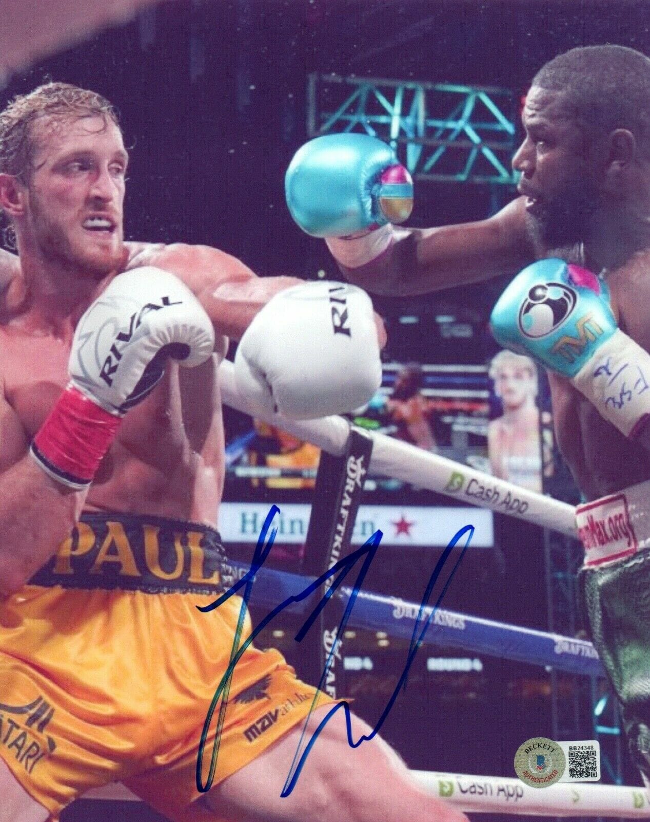 Logan Paul Signed Autographed 8x10 Photo Mayweather Boxer Boxing Beckett BAS COA | Autographia