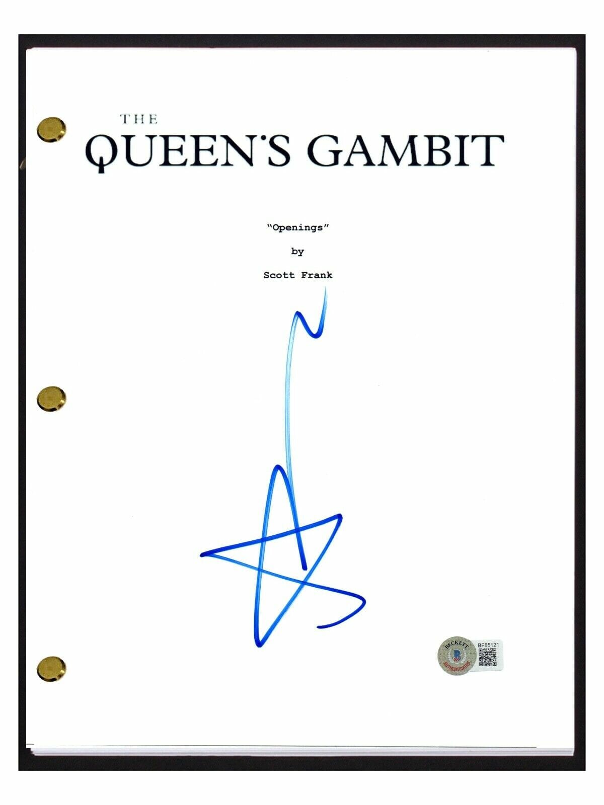 Anya Taylor Joy Signed Autographed The Queens Gambit Pilot Script Beckett Coa Autographia