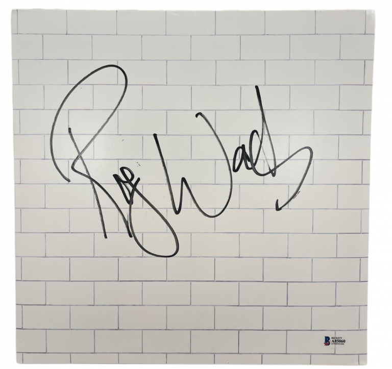 ROGER WATERS SIGNED PINK FLOYD THE WALL ALBUM VINYL AUTHENTIC AUTOGRAPH BECKETT | Autographia