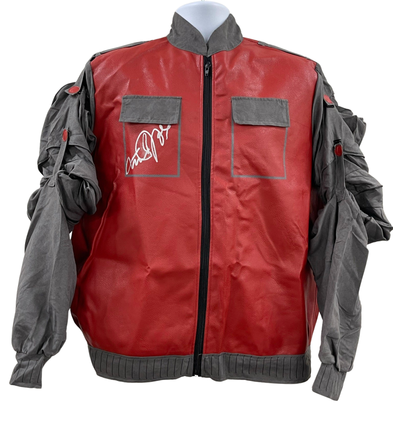 MICHAEL J FOX SIGNED BACK TO THE FUTURE JACKET AUTOGRAPH BECKETT ...