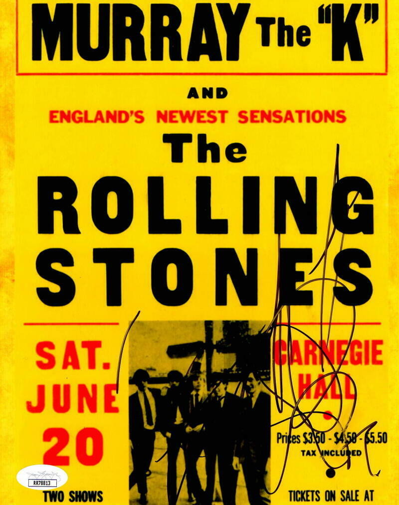 CHARLIE WATTS SIGNED AUTOGRAPH 8X10 TOUR POSTER PHOTO THE ROLLING ...