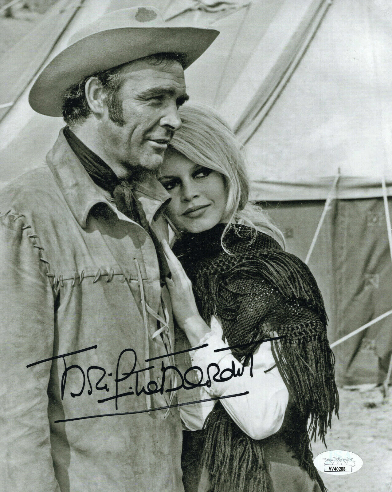 BRIGITTE BARDOT HAND SIGNED 8x10 PHOTO AMAZING POSE SEAN CONNERY JSA ...