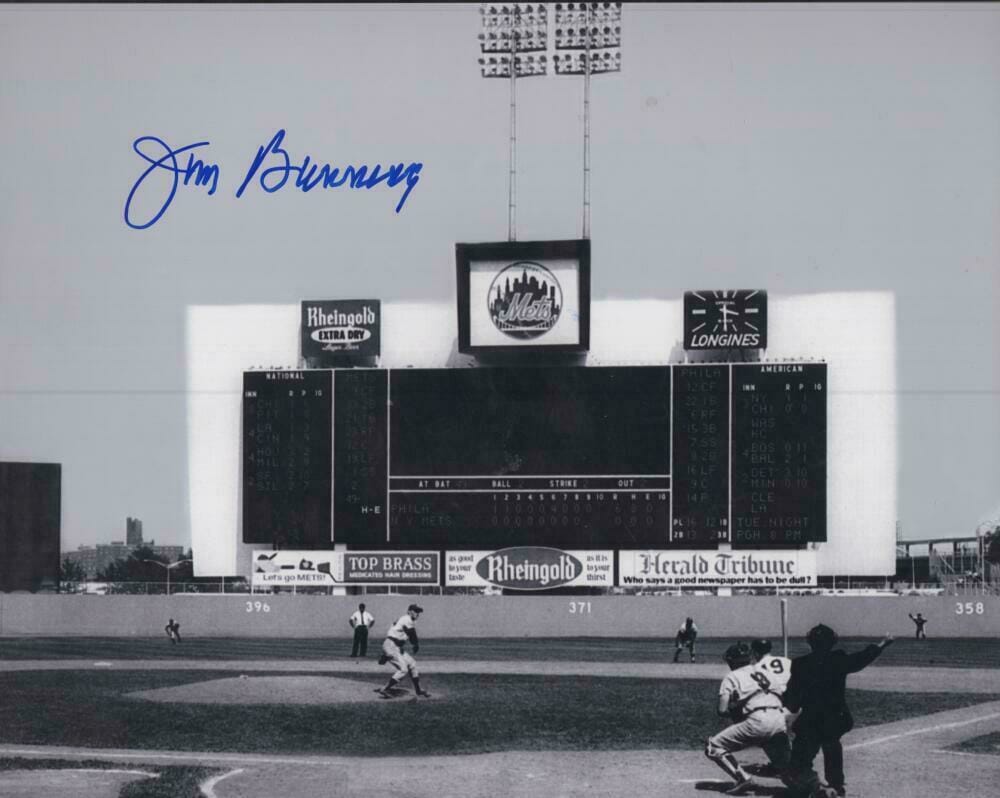 JIM BUNNING PHILADELPHIA PHILLIES PERFECT GAME SIGNED 8X10 PHOTO W/ COA ...