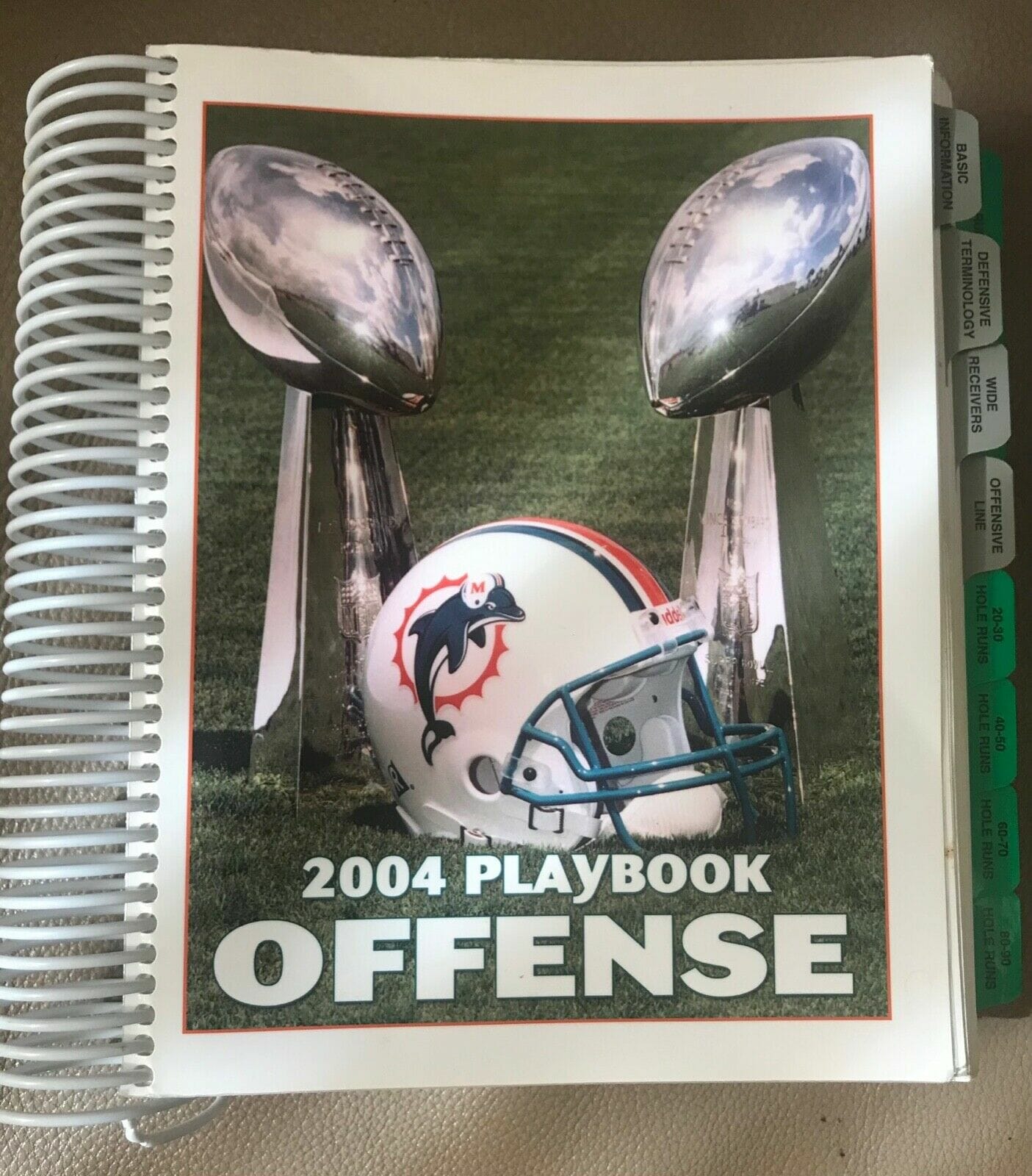 RARE 2004 MIAMI DOLPHINS OFFENSIVE PLAYBOOK ONLY PLAYERS AND COACHES ...