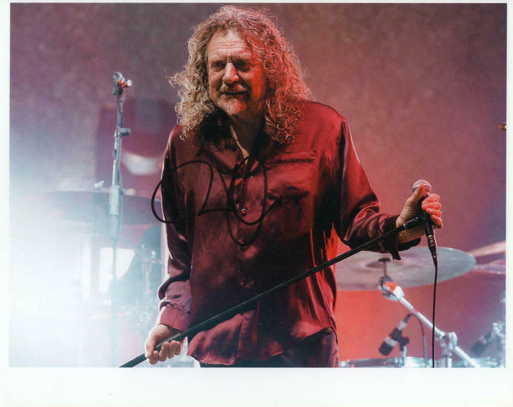 ROBERT PLANT SIGNED AUTOGRAPH 8X10 PHOTO - LED ZEPPELIN II PHYSICAL ...