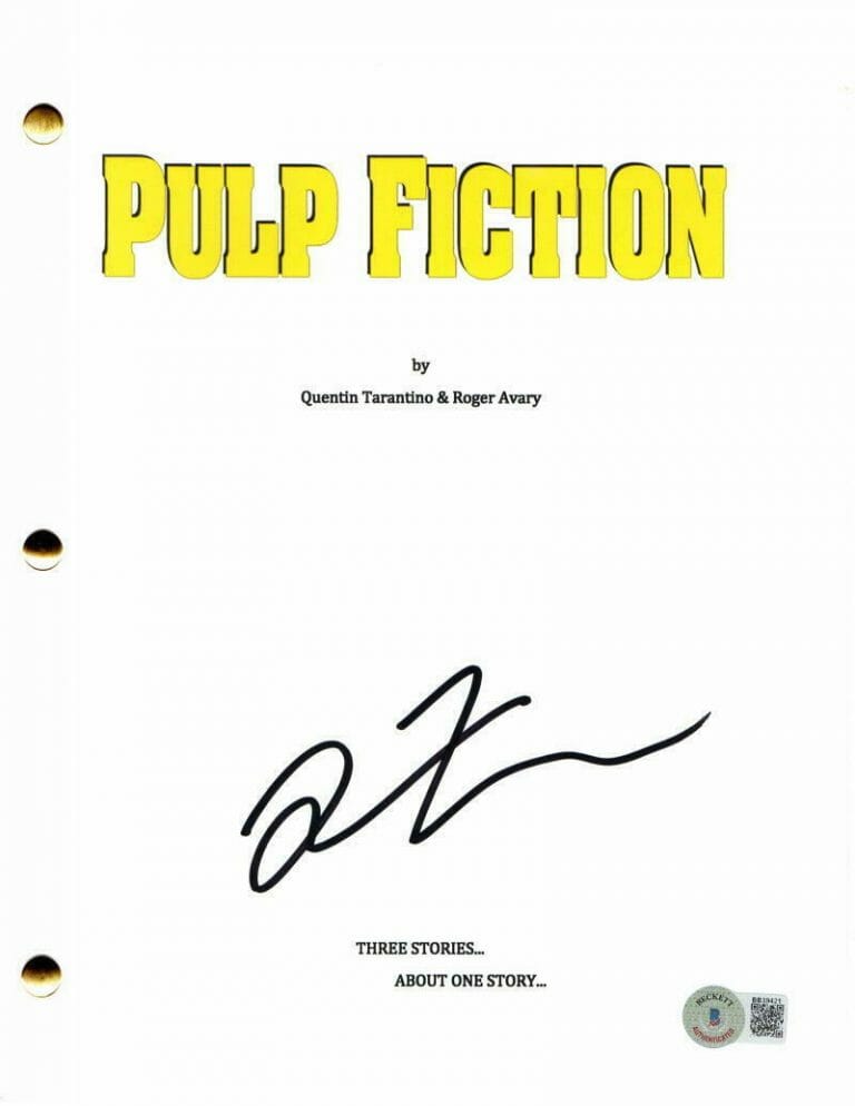 QUENTIN TARANTINO SIGNED AUTOGRAPH PULP FICTION FULL MOVIE SCRIPT W ...
