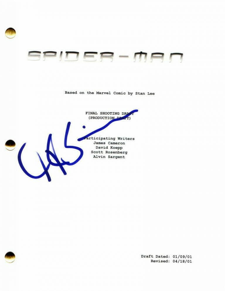 JK SIMMONS SIGNED AUTOGRAPH SPIDER-MAN FULL MOVIE SCRIPT - JUSTICE ...