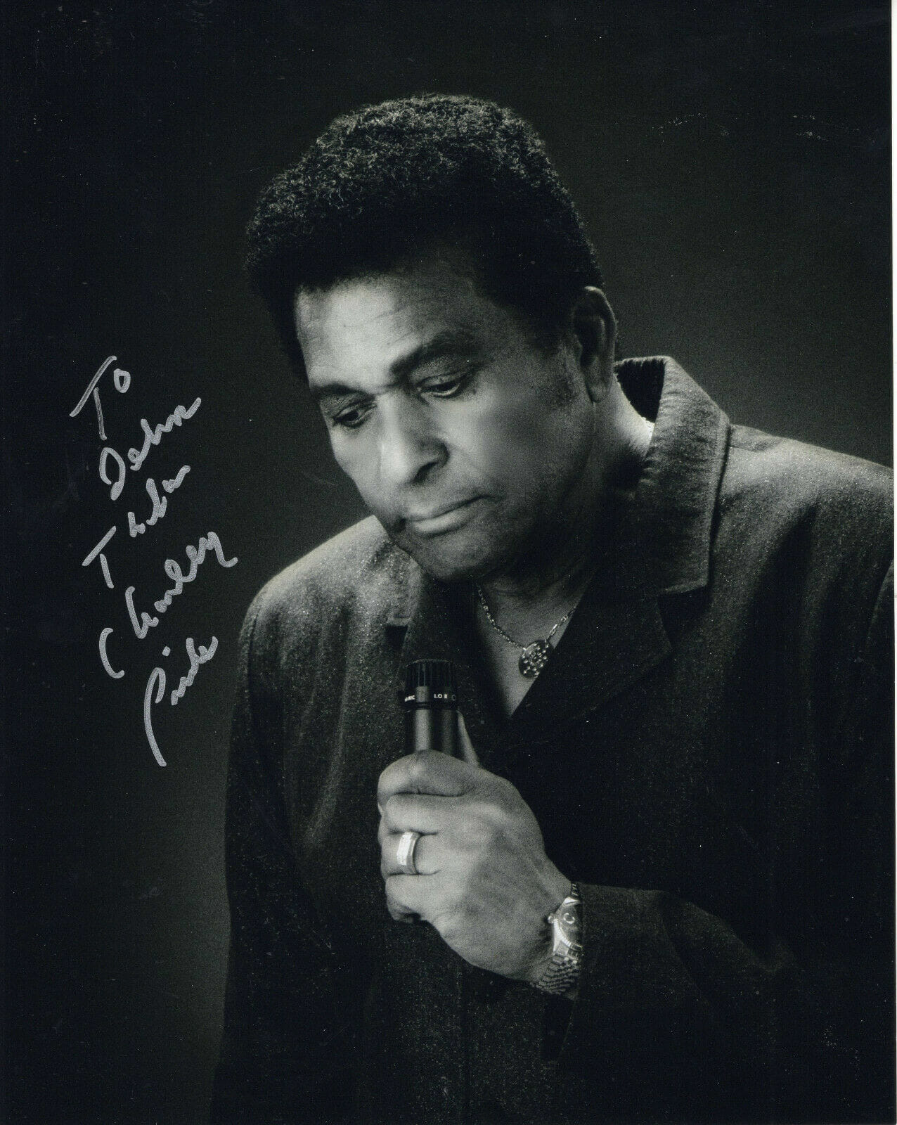 CHARLEY PRIDE HAND SIGNED 8x10 PHOTO+COA COUNTRY MUSIC LEGEND TO JOHN ...