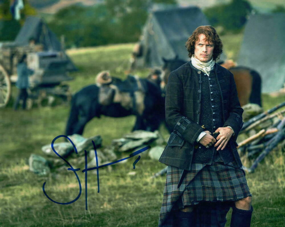SAM HEUGHAN SIGNED AUTOGRAPH 8X10 PHOTO - SEXY JAMIE FRASER, OUTLANDER ...