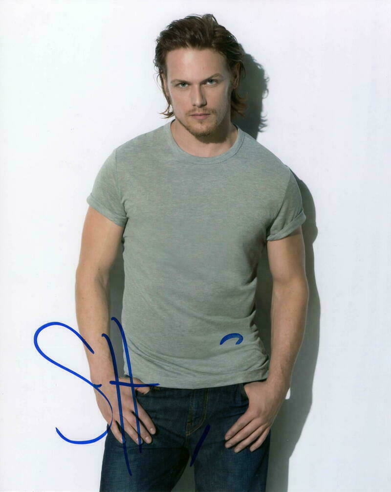 SAM HEUGHAN SIGNED AUTOGRAPH 8X10 PHOTO - SEXY JAMIE FRASER, OUTLANDER ...