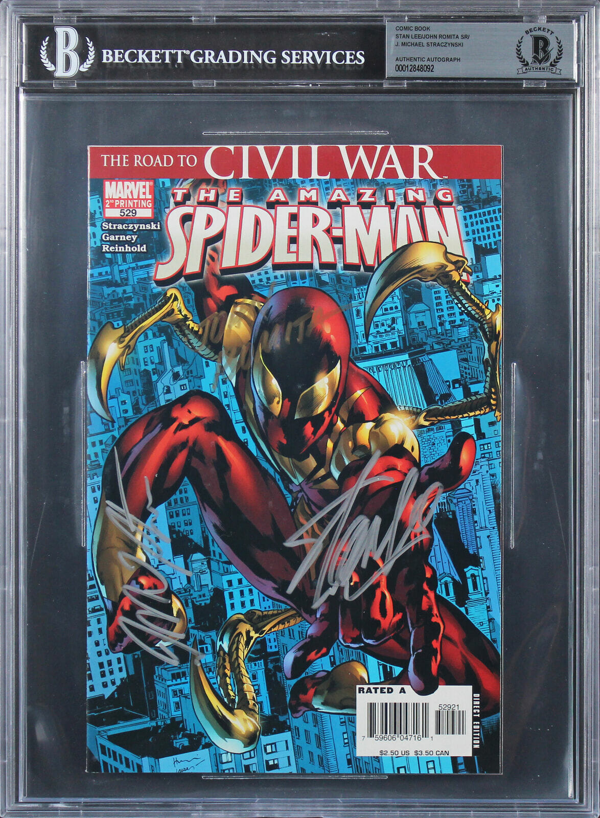 (3) Stan Lee, Romita Sr. & Straczynski Signed Uncanny X-Men #248 Comic ...