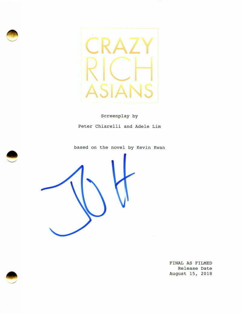 JON M CHU SIGNED AUTOGRAPH CRAZY RICH ASIANS FULL MOVIE SCRIPT - IN THE ...