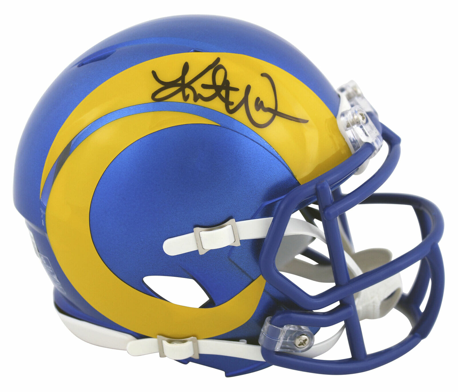 Rams Kurt Warner Authentic Signed 2020 Speed Mini Helmet BAS Witnessed ...