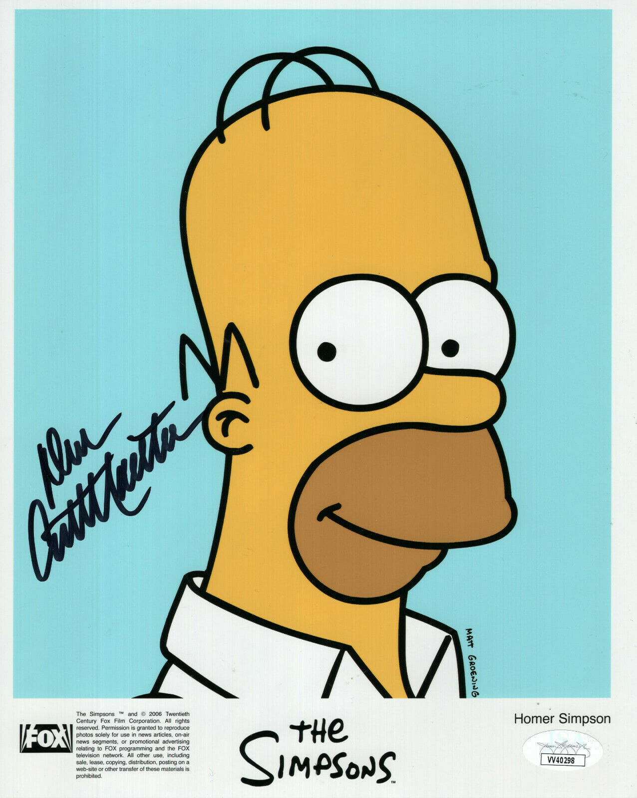 DAN CASTELLANETA HAND SIGNED 8x10 COLOR PHOTO HOMER SIMPSON VOICE JSA ...