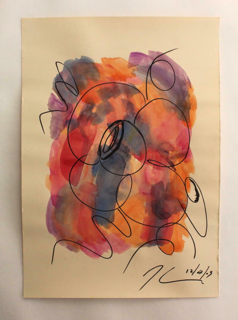 JEFF KOONS SIGNED AUTOGRAPH 13X19 AMAZING ORIGINAL ART SKETCH PORTRAIT ...