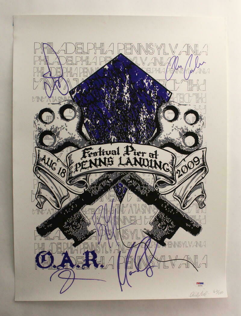 O.A.R. OAR BAND SIGNED AUTOGRAPH 18X24 CONCERT TOUR POSTER PHILADELPHIA ...