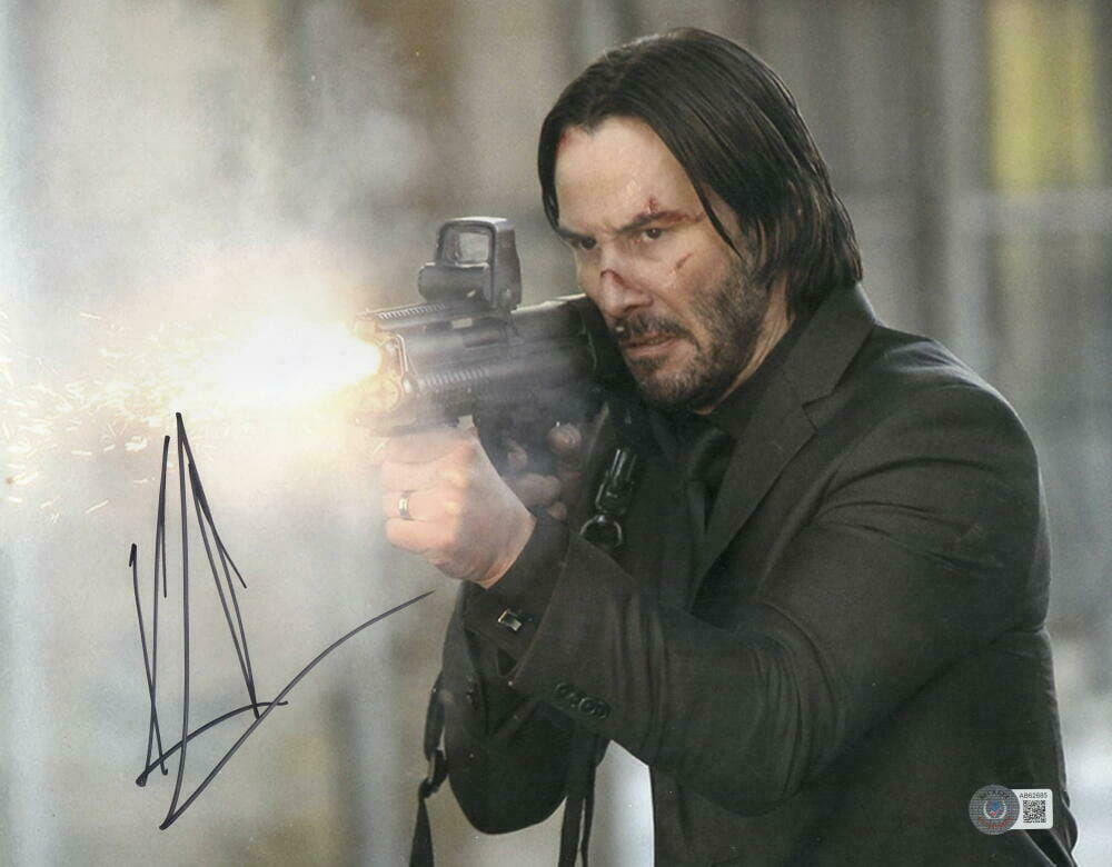 KEANU REEVES SIGNED 11X14 PHOTO JOHN WICK AUTHENTIC AUTOGRAPH BECKETT ...