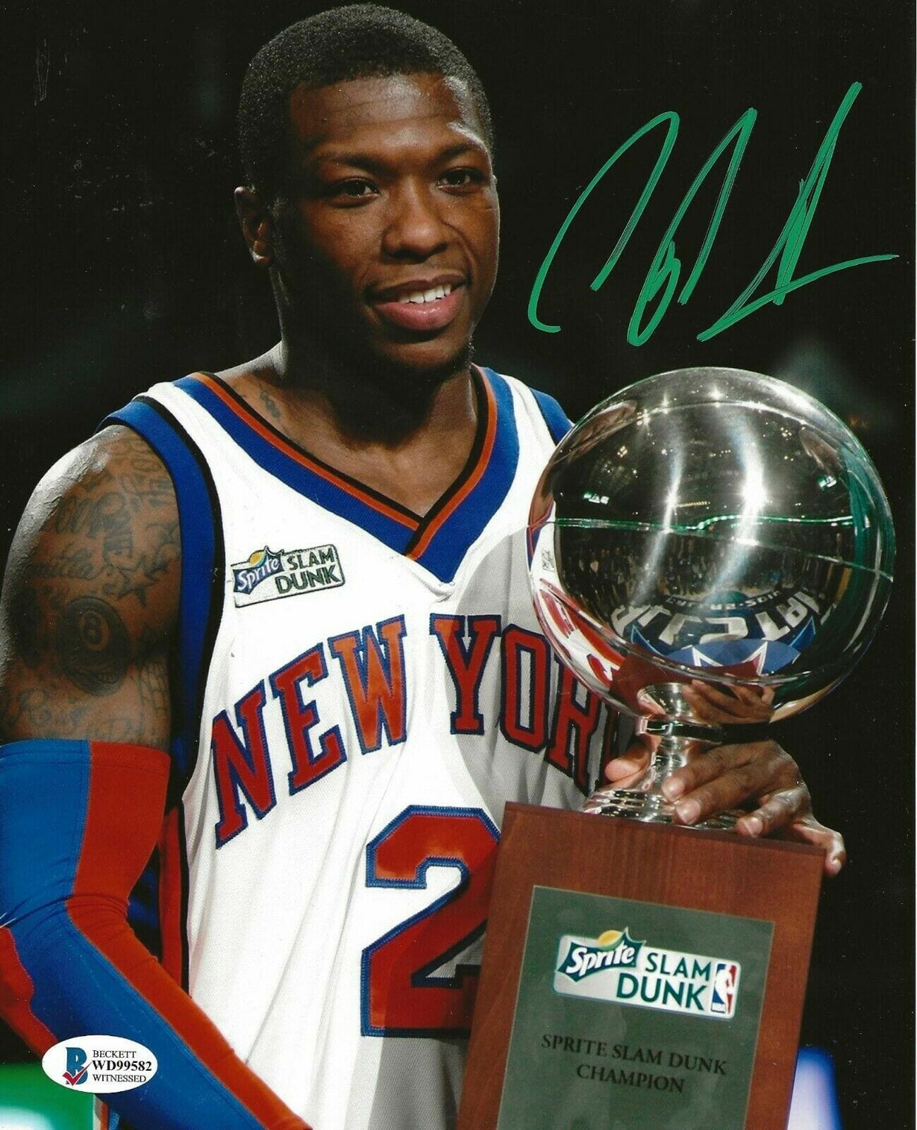 Nate Robinson signed New York Knicks Slam Dunk Contest Trophy 8x10 ...