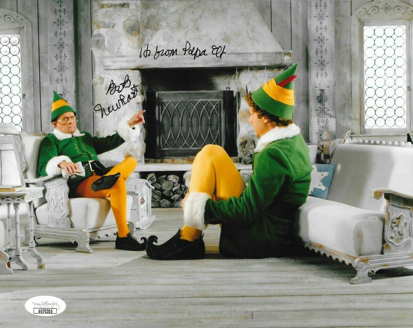 Bob Newhart signed Elf 8x10 photo autographed Papa Elf JSA Certified ...