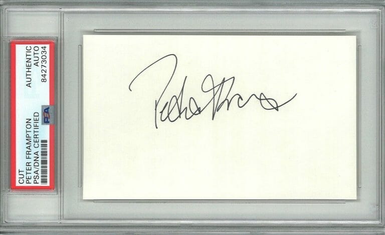 PETER FRAMPTON SIGNED CUT SIGNATURE PSA DNA 84273034 Opens in a new ...