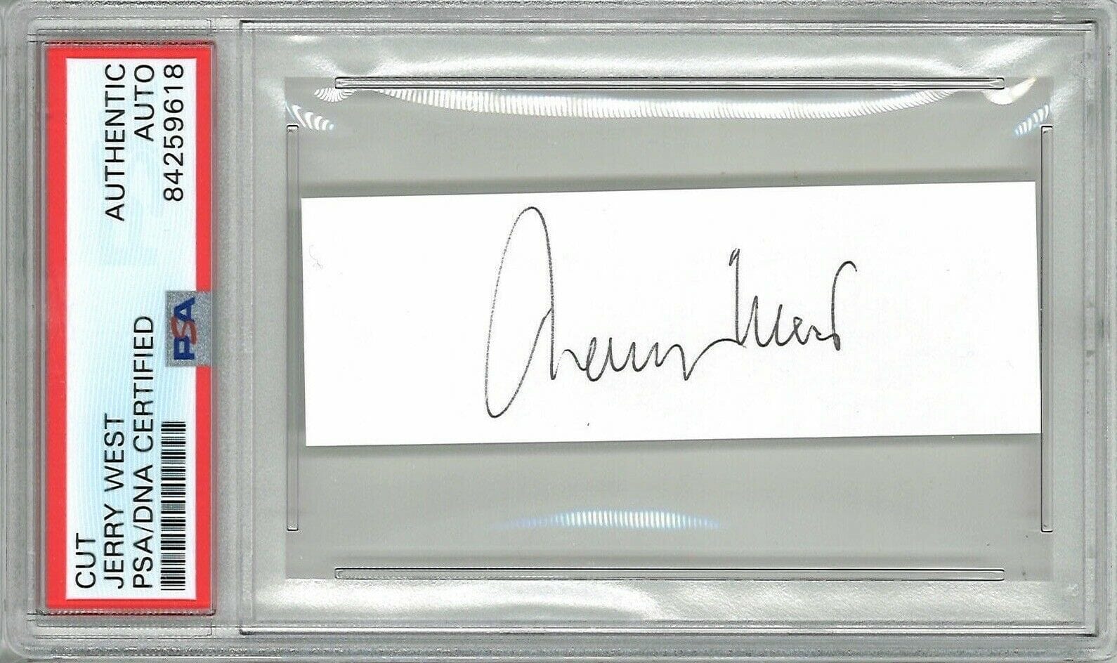 JERRY WEST SIGNED CUT SIGNATURE PSA DNA 84259618 HOF TOP 50 LAKER ...