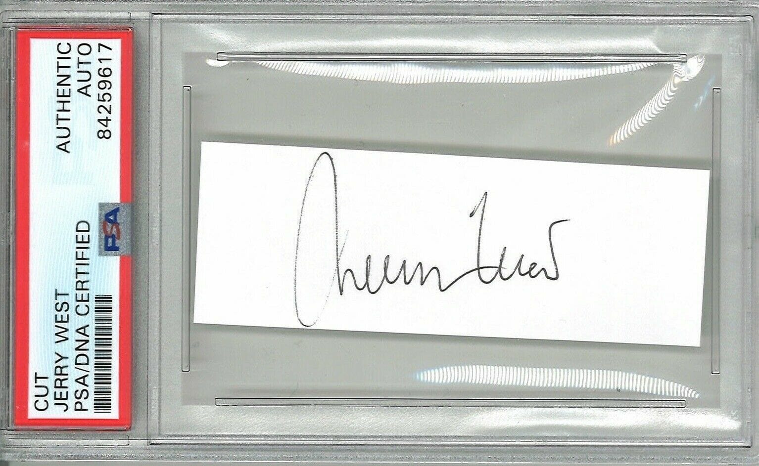 JERRY WEST SIGNED CUT SIGNATURE PSA DNA 84259617 HOF TOP 50 LAKER ...