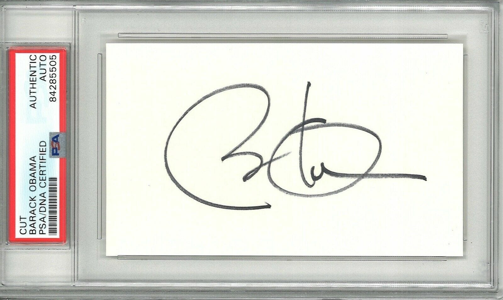 PRESIDENT BARACK OBAMA SIGNED CUT SIGNATURE PSA DNA 84285505 POTUS 44 ...