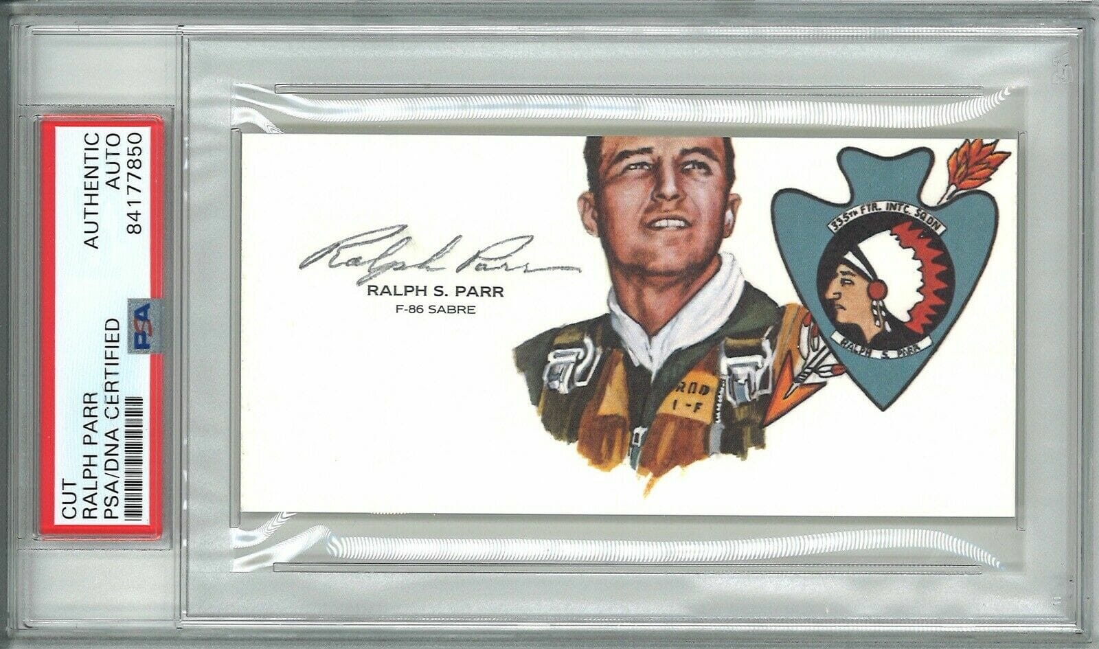 RALPH PARR SIGNED CUT SIGNATURE PSA DNA SLABBED 84177850 (D) KOREAN WAR ...