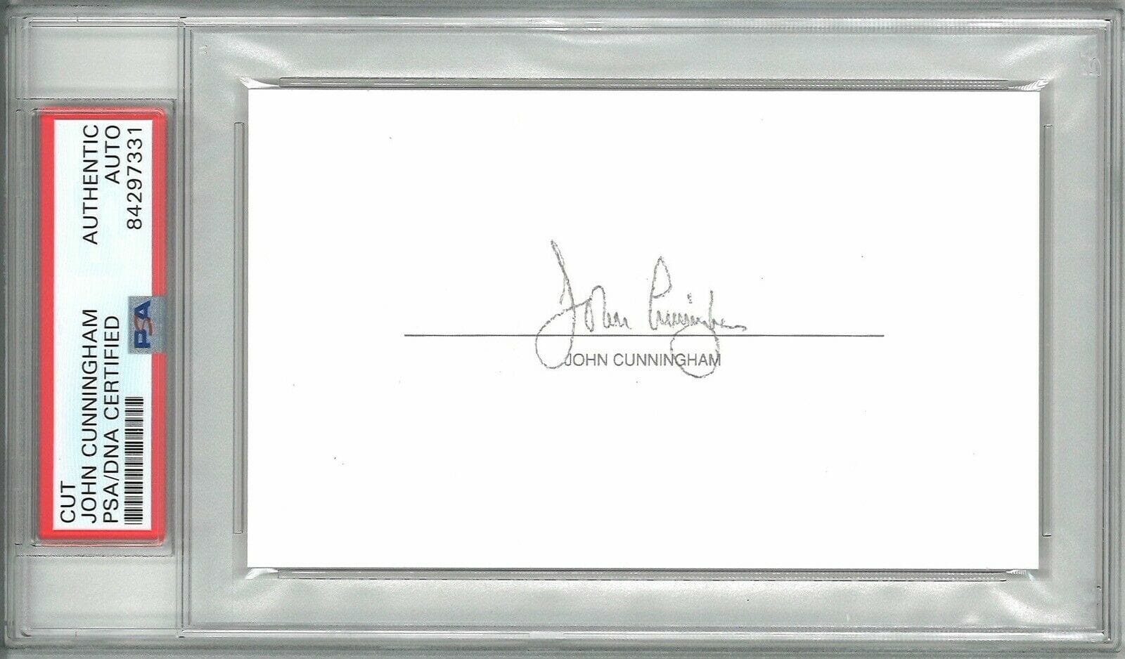 JOHN CUNNINGHAM SIGNED CUT SIGNATURE PSA DNA SLABBED 84297331 (D) WWII ...