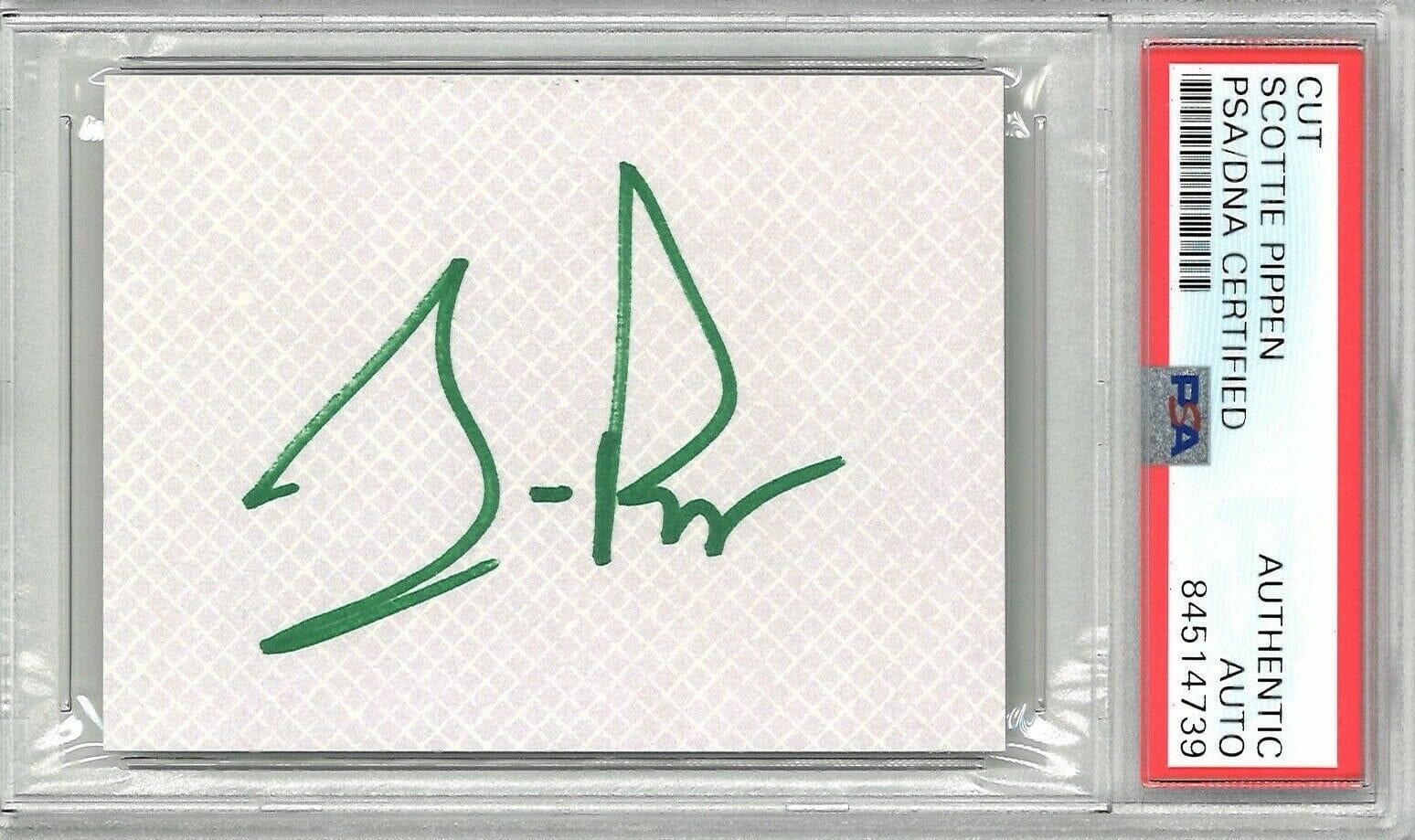 SCOTTIE PIPPEN SIGNED CUT SIGNATURE PSA DNA 84514739 CHICAGO BULLS ...