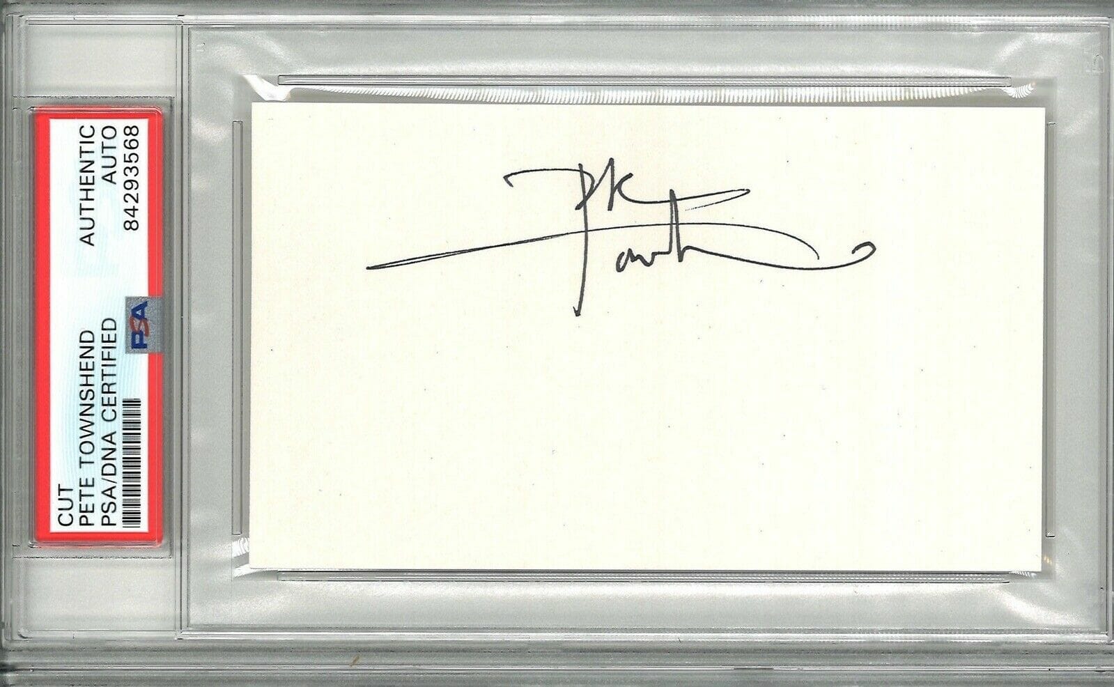 PETE TOWNSHEND SIGNED CUT SIGNATURE PSA DNA 84293568 THE WHO GUITARIST ...