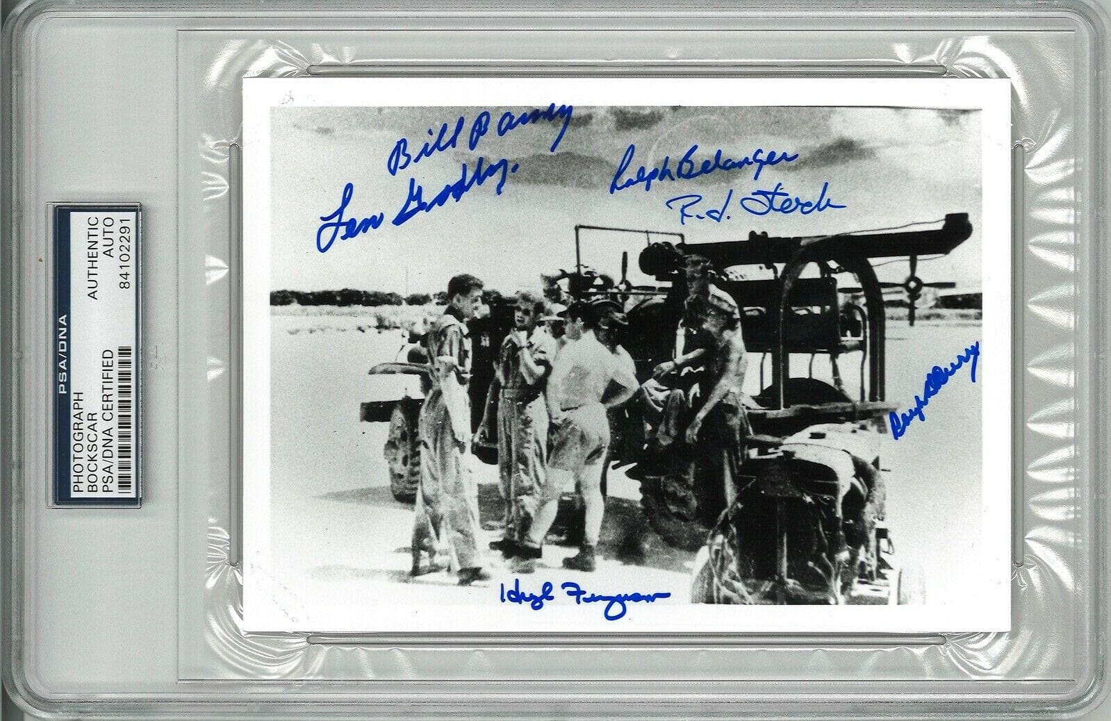BOCKSCAR CREW MULTI SIGNED 5x7 PHOTO PSA DNA 84102291 X6 WWII ATOMIC ...