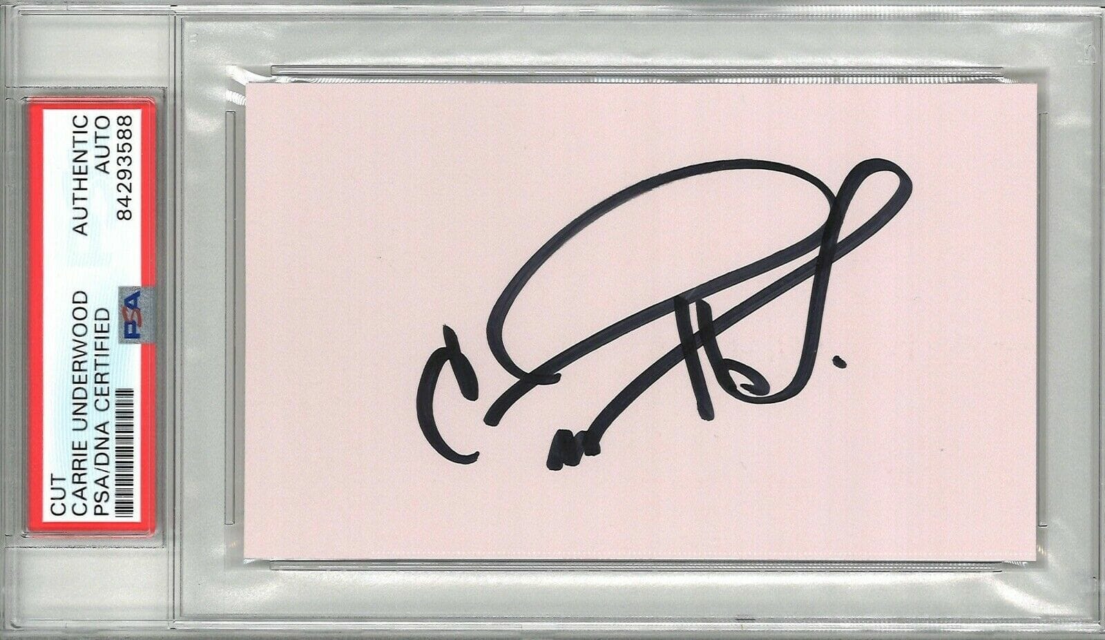 CARRIE UNDERWOOD SIGNED CUT SIGNATURE PSA DNA 84293588 COUNTRY STAR ...