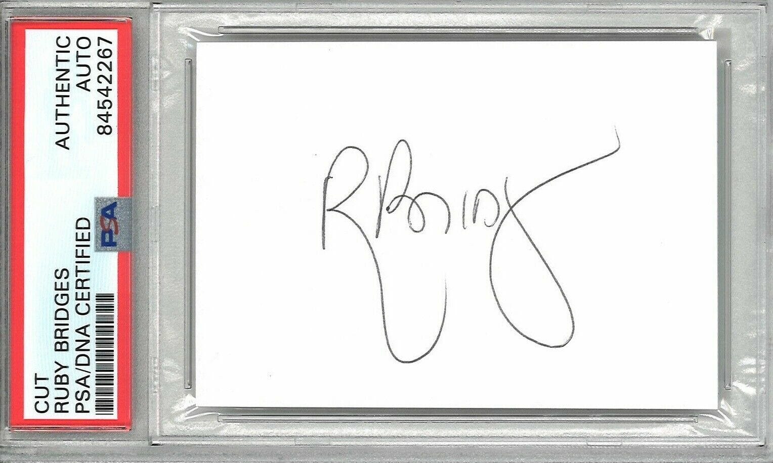 RUBY BRIDGES SIGNED CUT SIGNATURE PSA DNA 84542267 CIVIL RIGHTS ICON ...