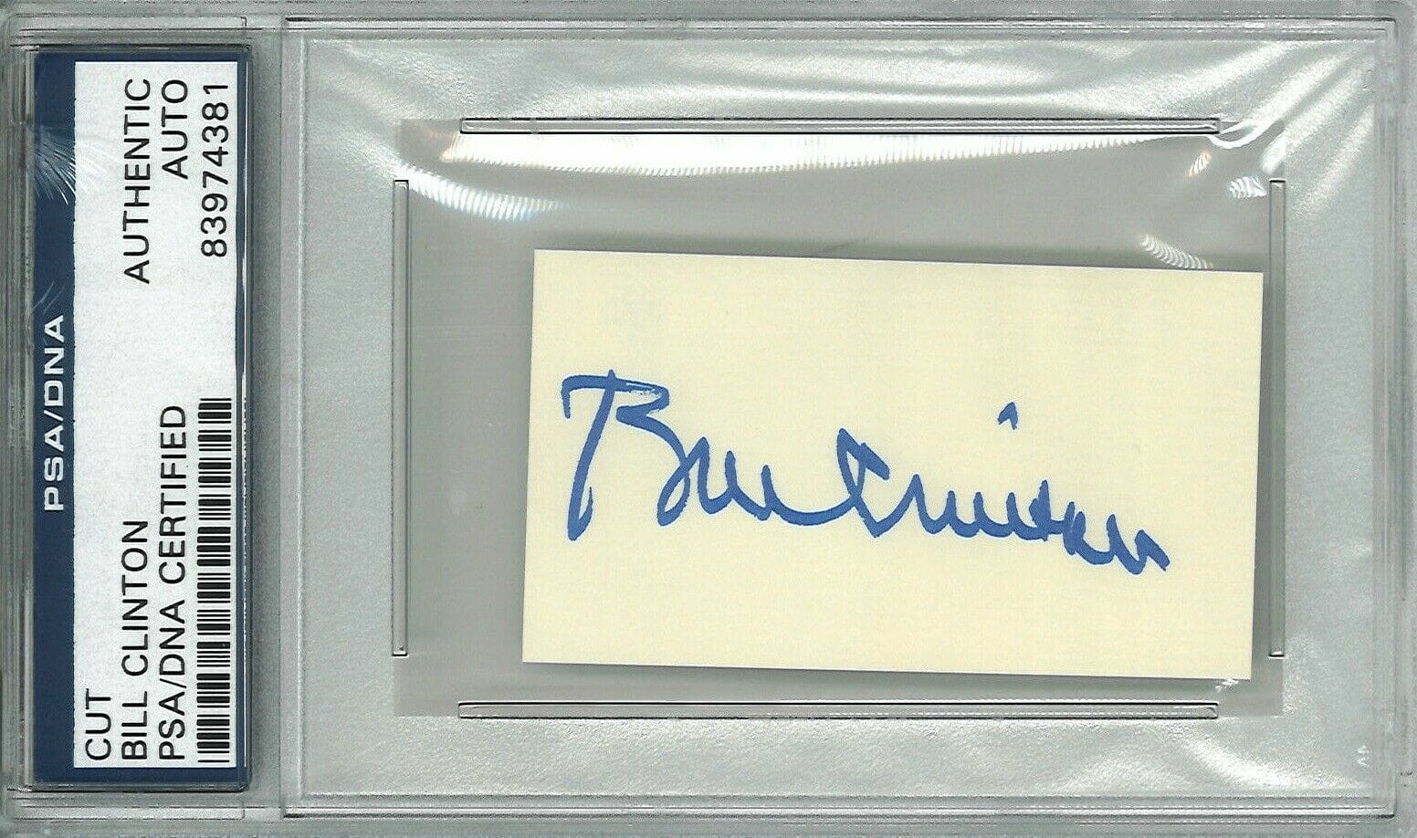 BILL CLINTON SIGNED CUT SIGNATURE PSA DNA 83974381 POTUS 42 | Autographia