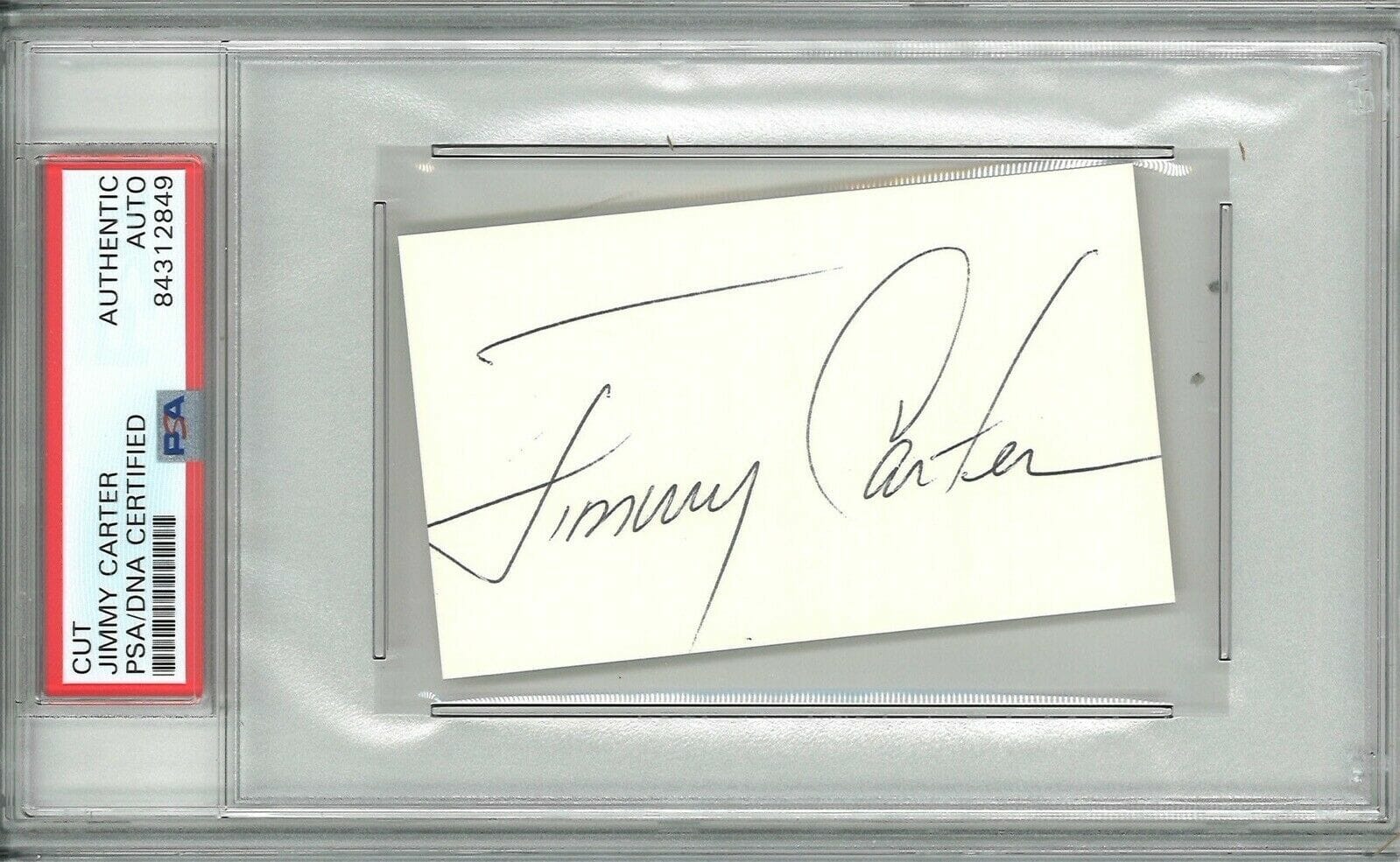 PRESIDENT JIMMY CARTER SIGNED CUT SIGNATURE PSA DNA 84312849 FULL ...