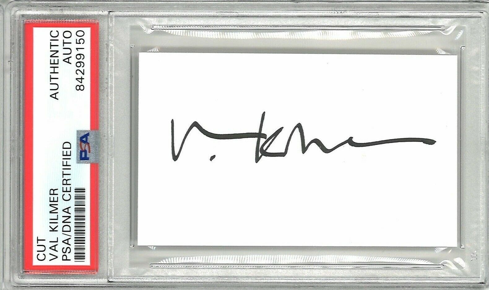 VAL KILMER SIGNED CUT SIGNATURE PSA DNA 84299150 TOP GUN TOMBSTONE ...