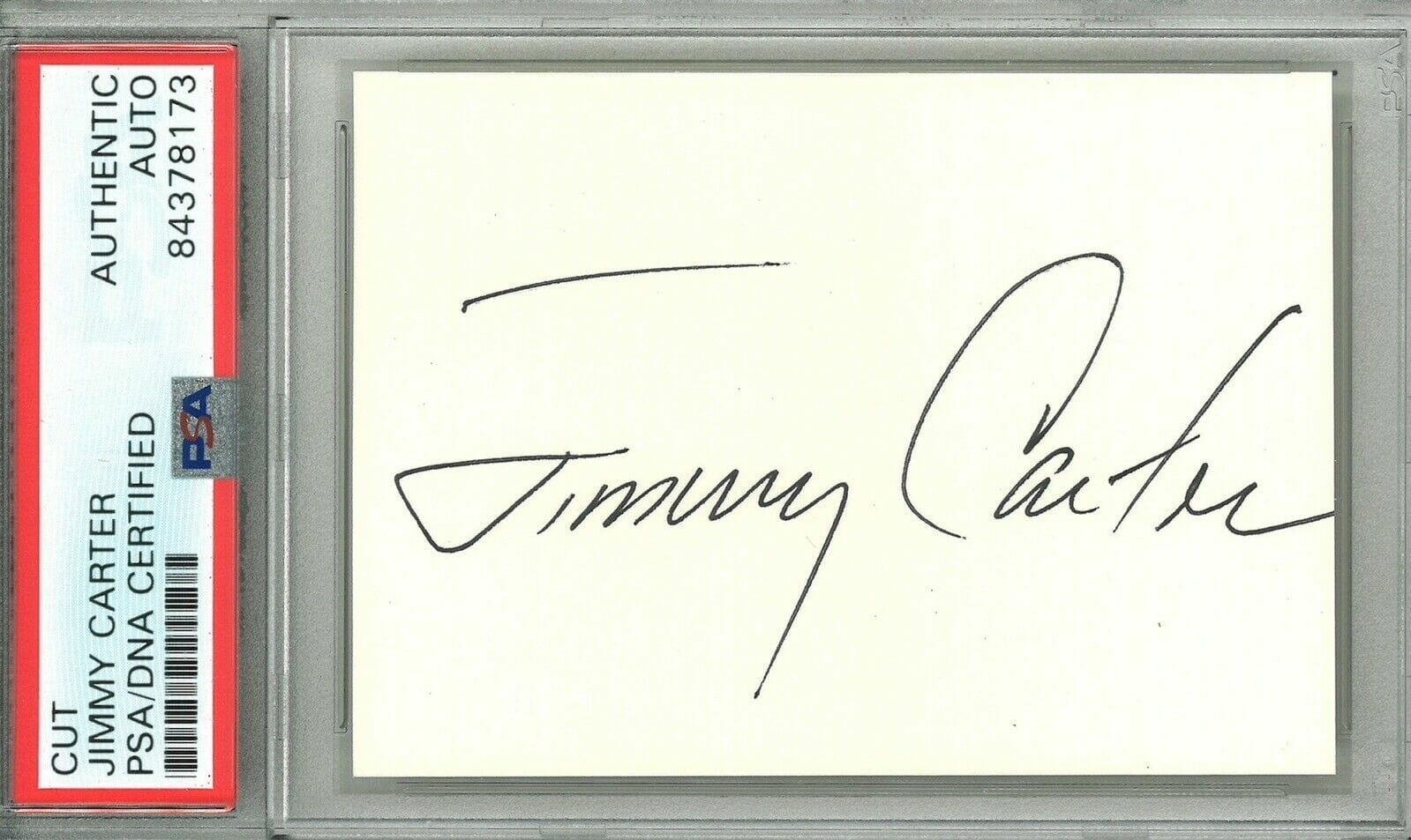 PRESIDENT JIMMY CARTER SIGNED CUT SIGNATURE PSA DNA 84378173 FULL ...