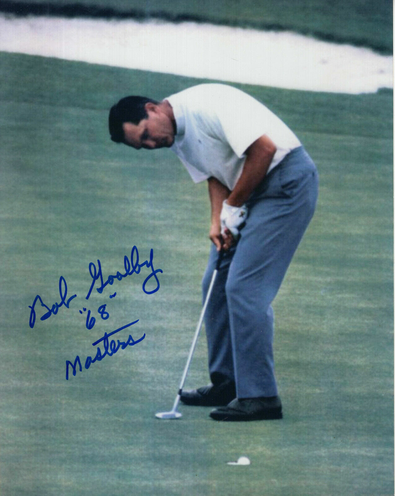 BOB GOALBY HAND SIGNED 8x10 COLOR PHOTO+COA 1968 GOLF MASTERS CHAMPION ...