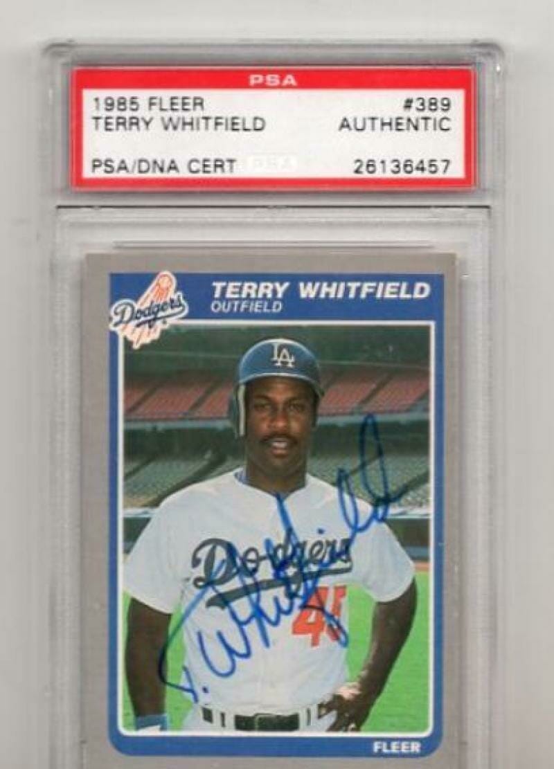 1985 FLEER TERRY WHITFIELD #389 PSA/DNA AUTHENTIC AUTO Opens in a new ...
