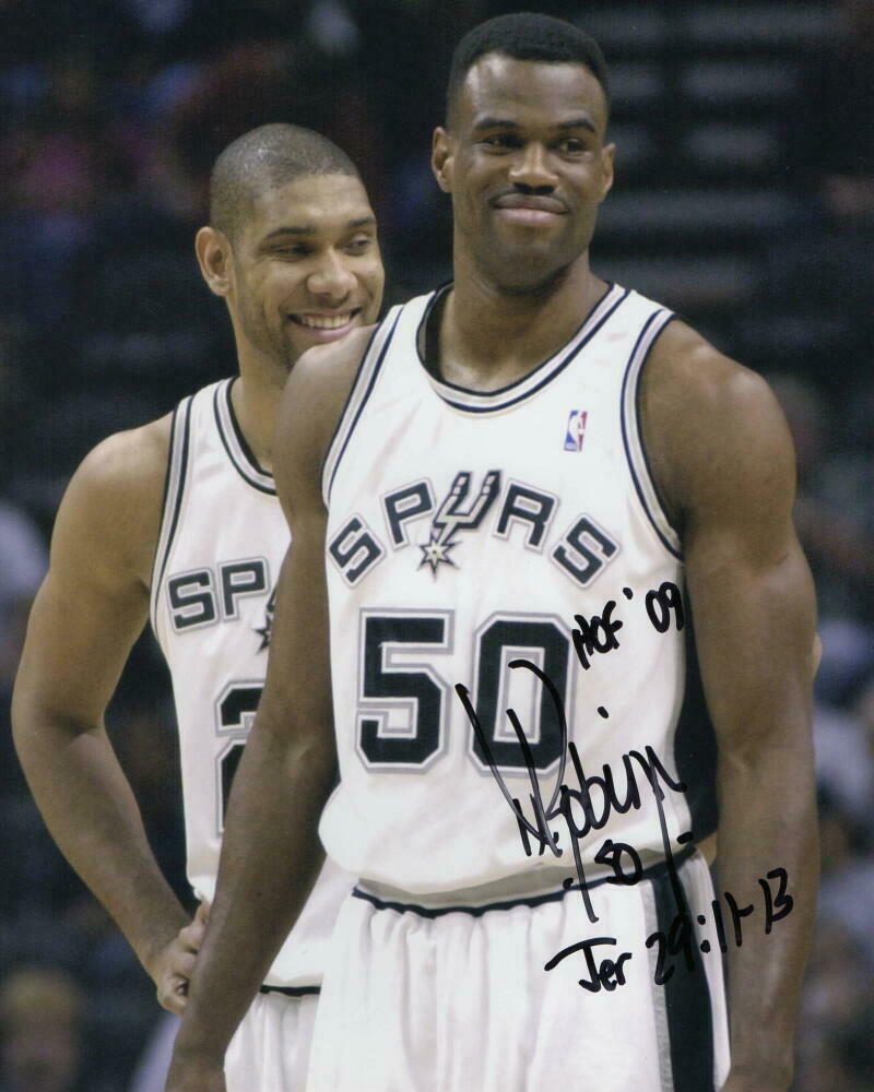 DAVID ROBINSON SIGNED AUTOGRAPH 8X10 PHOTO - SAN ANTONIO SPURS LEGEND ...