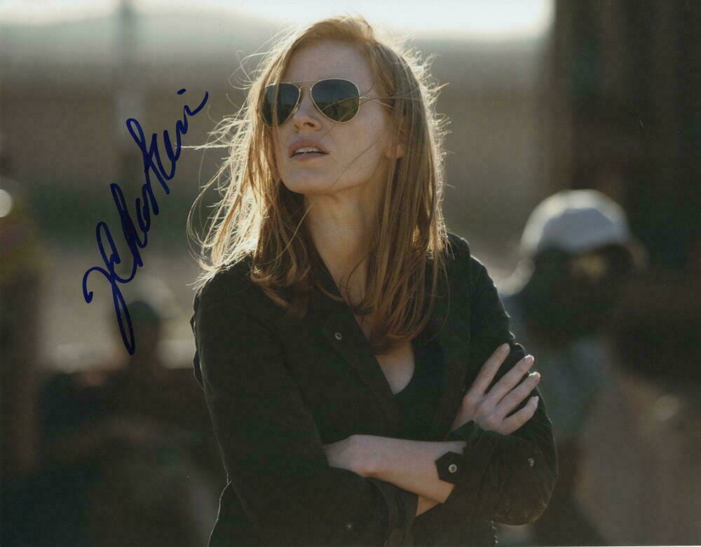 JESSICA CHASTAIN SIGNED AUTOGRAPH 11x14 PHOTO - ZERO DARK THIRTY, MOLLY ...