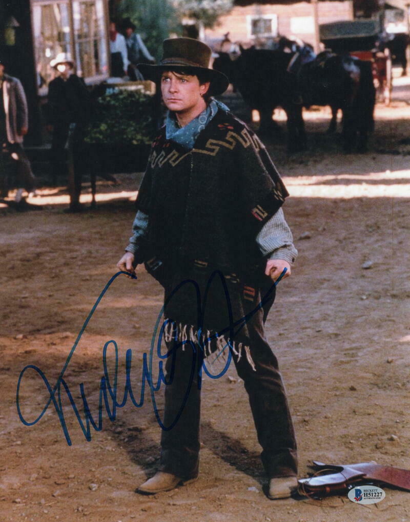 MICHAEL J FOX SIGNED AUTOGRAPH 11x14 PHOTO - MARTY MCFLY BACK TO THE ...