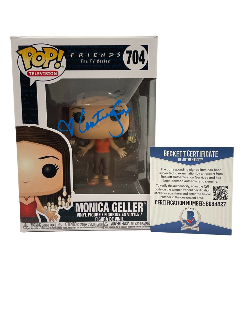 COURTENEY COX SIGNED FRIENDS MONICA POP FUNKO FIGURE AUTOGRAPH PROOF ...