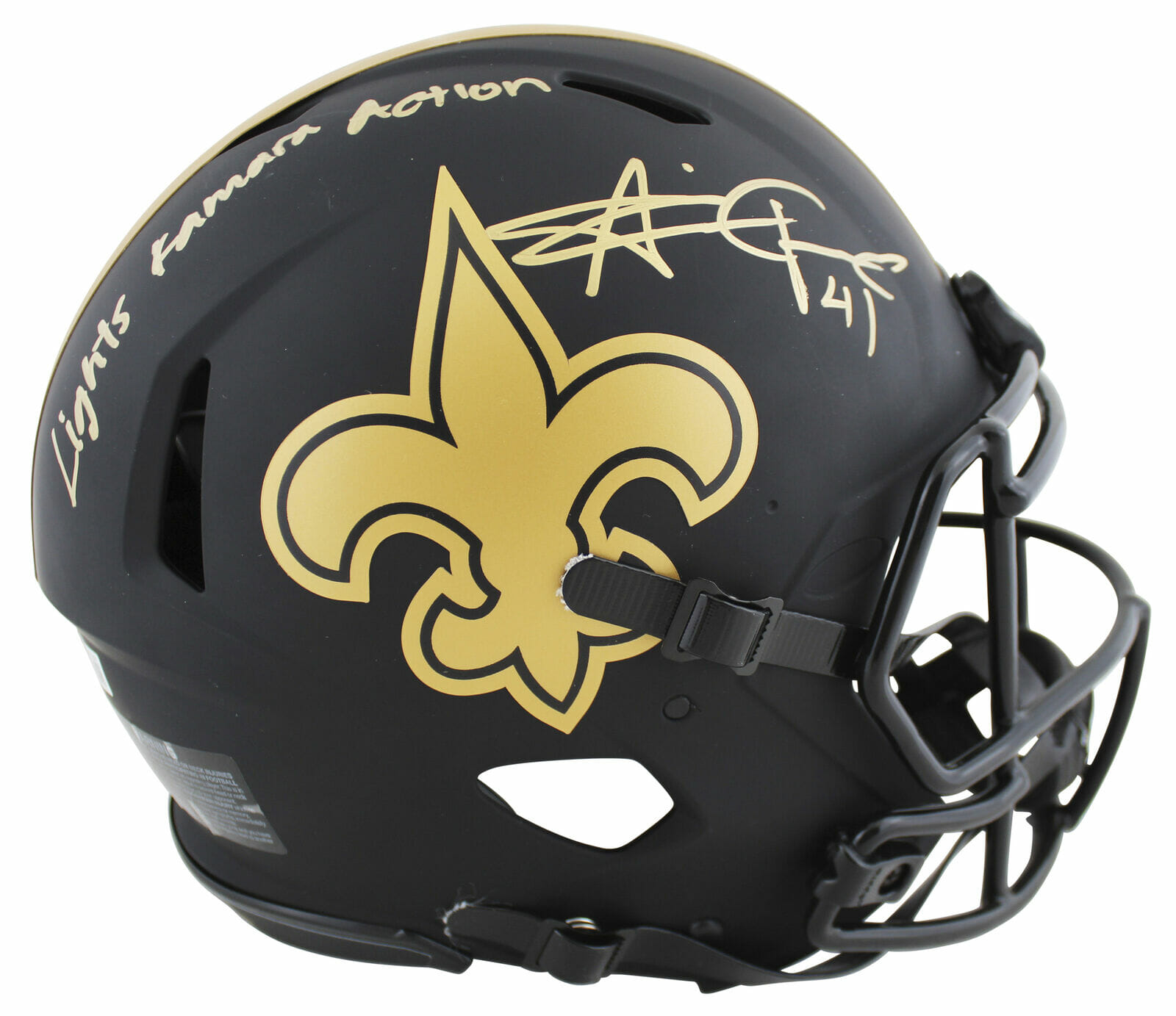 Saints Alvin Kamara "LKA" Signed Eclipse Full Size Speed Proline Helmet ...