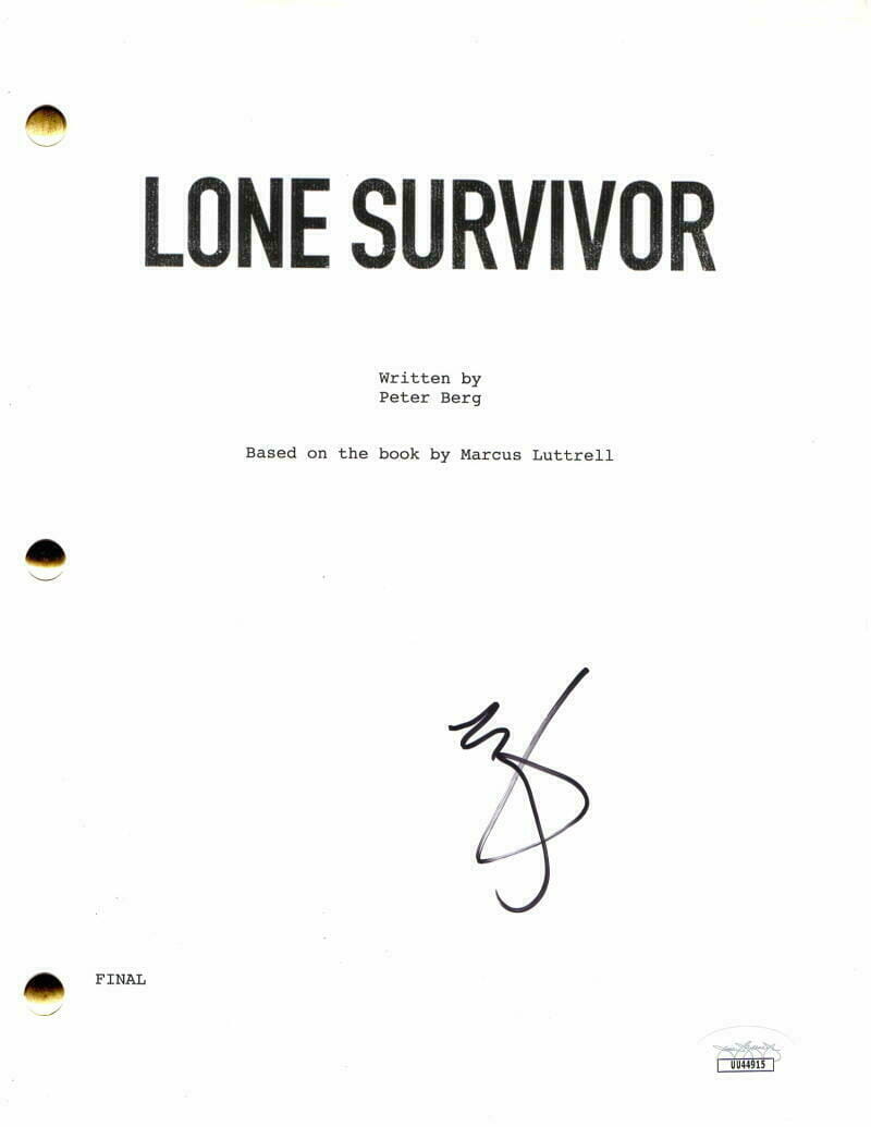 MARK WAHLBERG SIGNED AUTOGRAPH LONE SURVIVOR FULL MOVIE SCRIPT - RARE ...